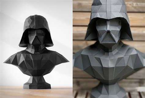 papercraft darth vader statue