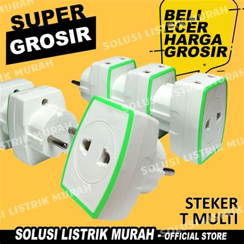 Steker T Multi Steker Arde Murah Yunior SNI Colokan Listrik Multi