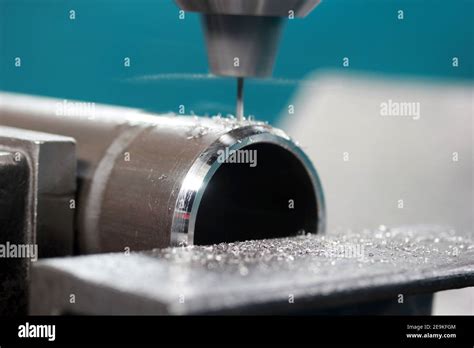High Technology CNC Lathe Metal Cutting Stock Photo Alamy