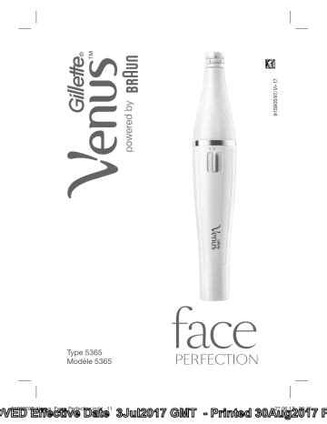Braun Venus Face Perfection User Manual Manualzz