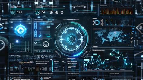 Premium Photo A Futuristic Interface Displaying Realtime Business