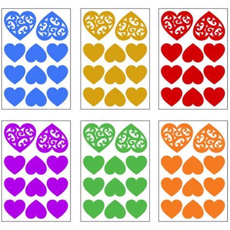 Tribal Hearts Hyper Reflective Decal Set Seward Street Studios