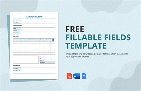 Word Template Fillable Fields Image To U