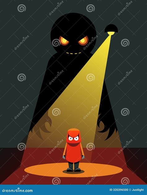 The Jarring Contrast Of A Small Figure Obscured In The Menacing Shadow