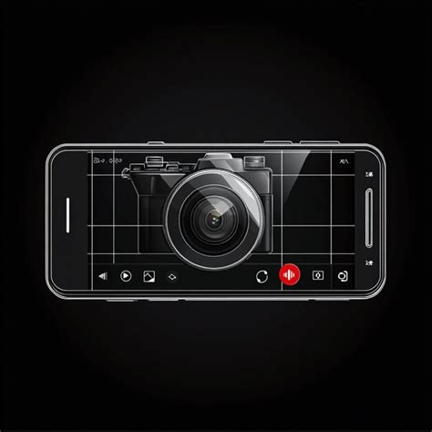 Smartphone Camera Interface Grid Viewfinder Premium Ai Generated Image