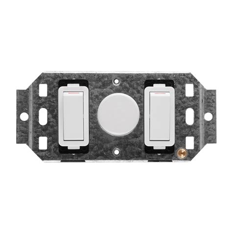 Classic 2 Lever 600w Rotary Dimmer Switch On 2x4 Yoke Crabtree Electrical