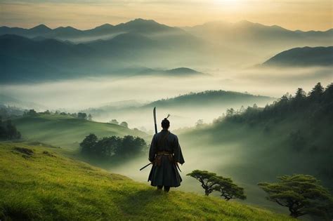 Premium Ai Image Full Shot Ninja Wearing Equipment Side View Ninja