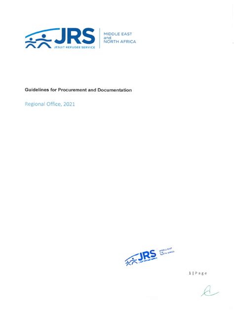 Guidelines For Procurement And Documentation Mena Region Signed Pdf