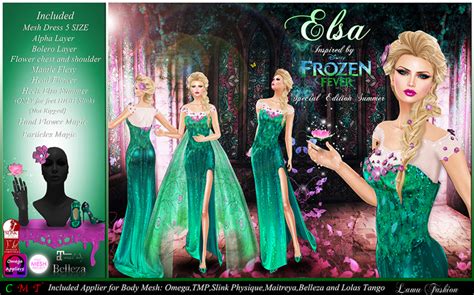 Second Life Marketplace Lamu Fashion Dress Elsa Summer Inspired