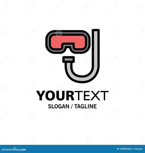 Beach Goggles Snorkeling Underwater Business Logo Template Flat