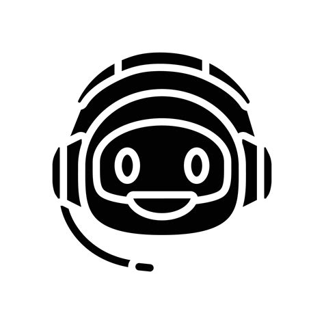 Character Chat Bot Glyph Icon Vector Illustration 20376572 Vector Art At Vecteezy