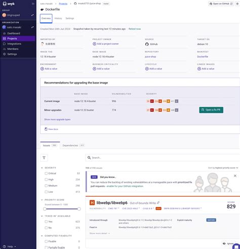 Snyk Containerでdockerfileをスキャンしてみる Developersio