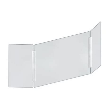 Azar Displays Acrylic Tri Fold Protective Shield Clear 535 X 235