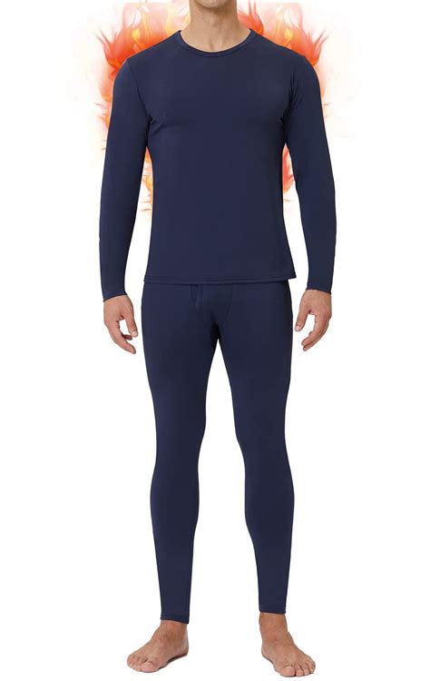Cl Convallaria Thermal Underwear For Men Ultra Soft Long Johns Fleece