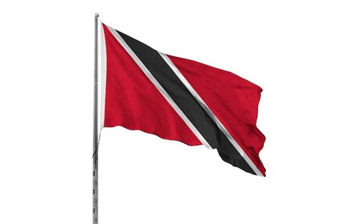Premium Photo Waving Trinidad And Tobago Country Flag Isolated White