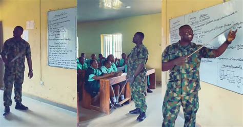 Person No Fit Misbehave For This Kind Class Reactions As Military Man Teaches Secondary