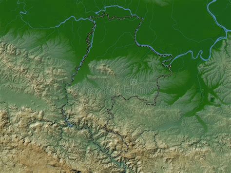 Macvanski Serbia Physical No Legend Stock Illustration