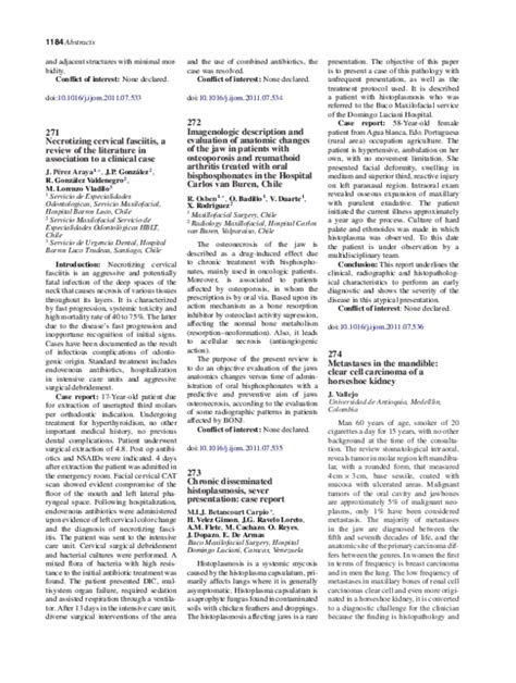 Pdf Necrotizing Cervical Fasciitis A Review Of The Literature In