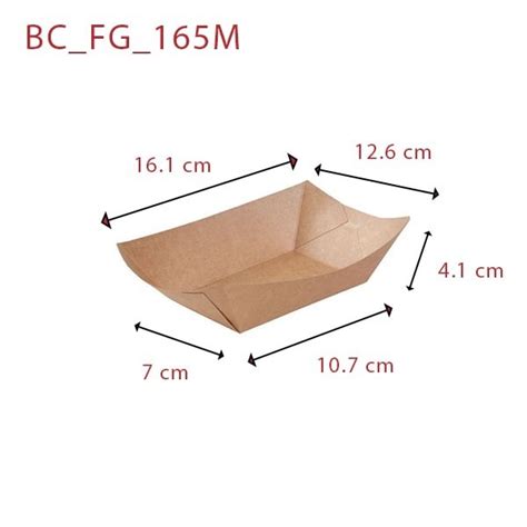 Barquette Kraft Fond Brun SML Food Plastic Emballage Alimentaire