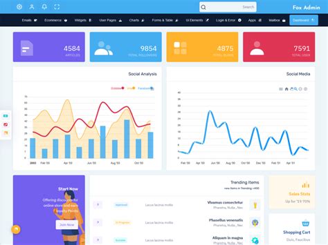 The Best RTL Bootstrap Admin Dashboard By Fox UI Framework