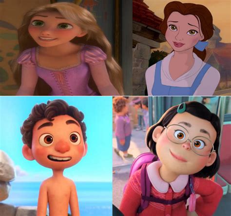 Rapunzel And Belle Ship Luca X Mei By Adamhatson On Deviantart