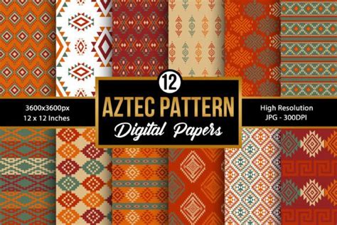 Orange Aztec Pattern Background
