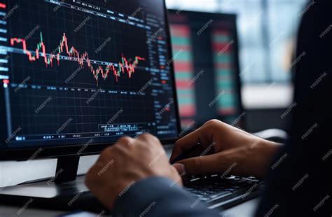 A Person Working On A Computer With A Graph Showing The Graph Of Graph