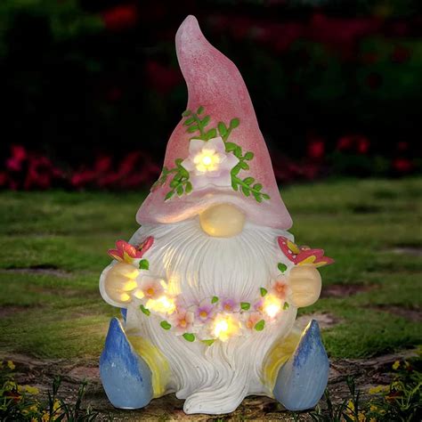 16 Playful Garden Gnome With Led Solar Light Design Swan