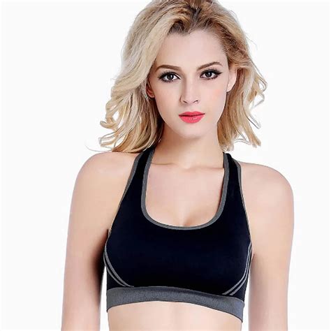 New Sexy Women Fitness Bra Padded Compression Sport Bra Top Sportswear