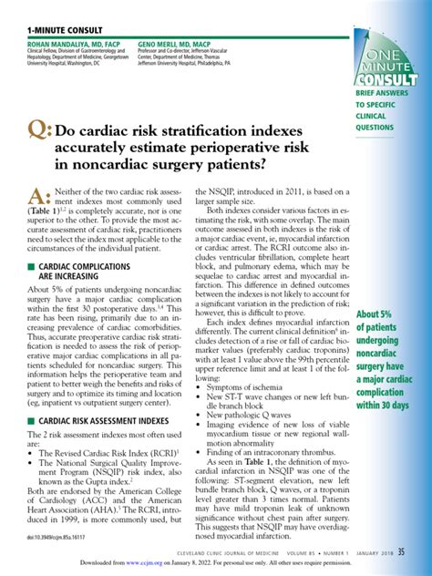 Do Cardiac Risk Stratification Indexes Accurately Estimate