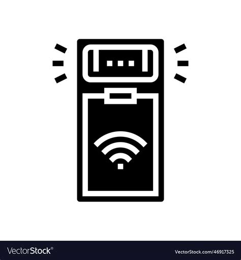 Smart Motion Sensor Home Glyph Icon Royalty Free Vector