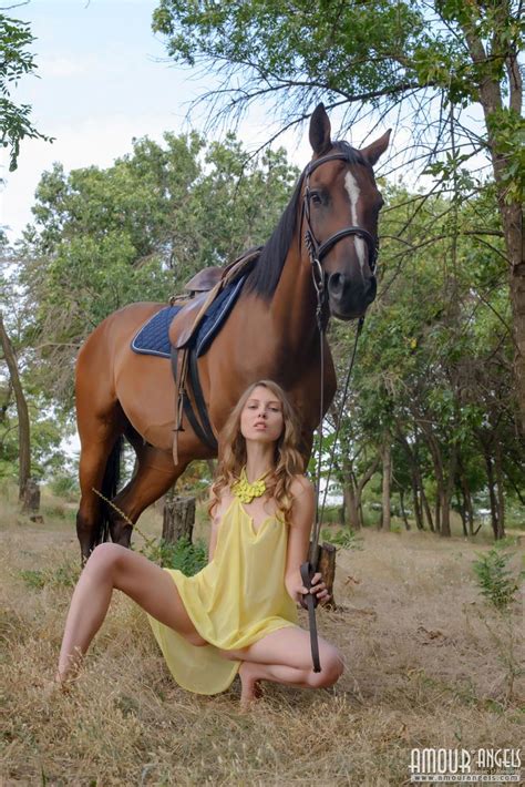 Blonde Teen Catalina Goes Horseback Riding In The Nude Porn Pictures