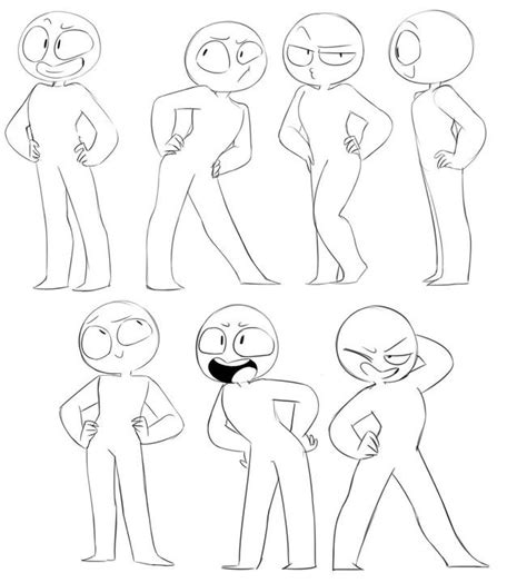 Art Ch3 Drawing Bodies Cartoon Cartoon Character Base Drawing