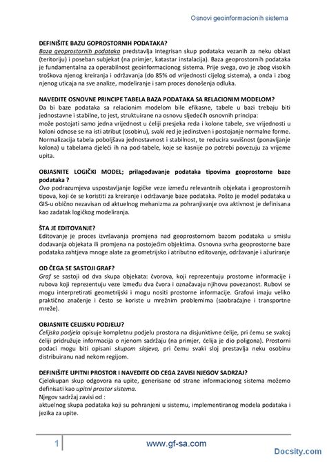 Ogis Skripta Ii Parcijalni Skripta Osnovi Geoinformacija