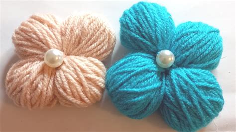 Wooling Flower Idea Craft Beautiful Wooling Flower Youtube