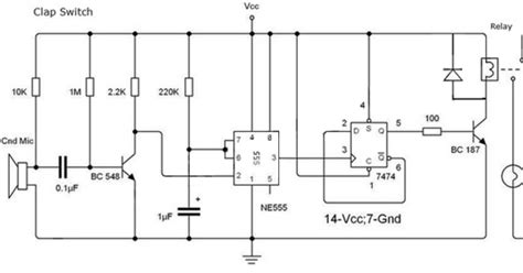 Clap Switch Circuit Diagram Using 555 Timer Constructing A C