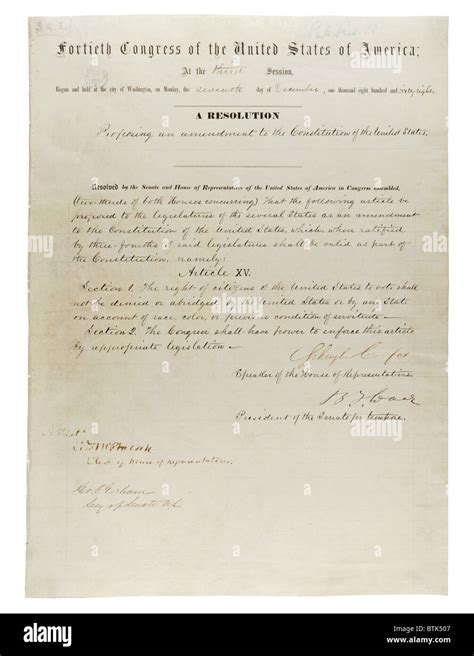 Bill Of Rights 15th Amendment