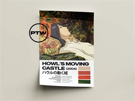 Howls Moving Castle Poster Set Digital Download Howls Moving Castle