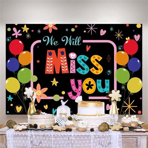 We Will Miss You Banner Party Decorations Going Away Party Backdrop