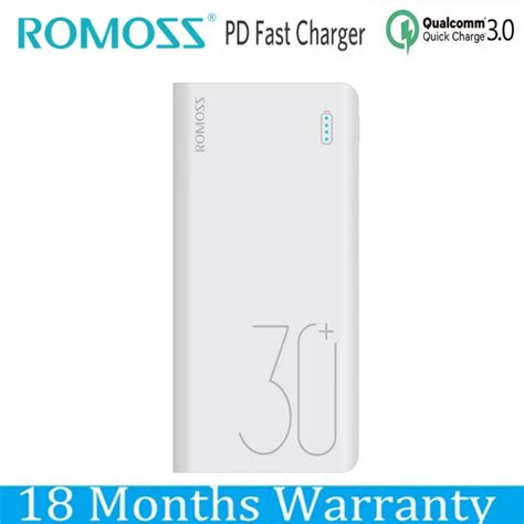 Romoss PD Power Bank 30000mah QC 3.0 Quick Charge Powerbank 30000 mah ...