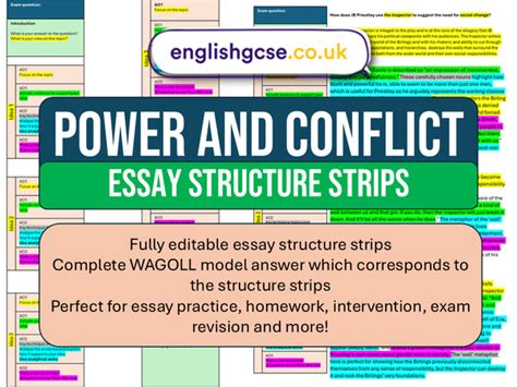 Power And Conflict Essay Structure Strips Uk