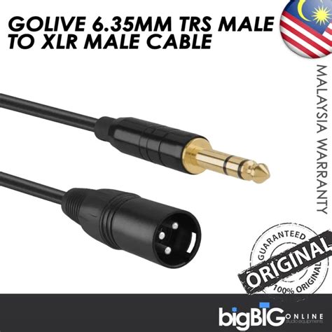 Golive 635mm Trs Male To Xlr Male Audio Cable 3 M Xlr To Trs Cable