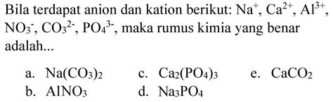 Menuliskan Rumus Kimia Senyawa Ion Dari Kation Dan Anion 53 Off