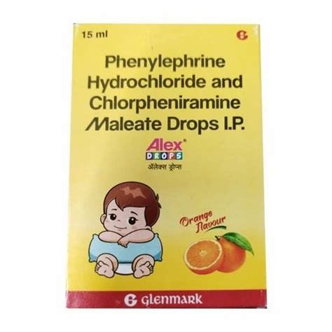 Alex Phenylephrine Hydrochloride Chlorpheniramine Maleate Drops Ip Packaging Size 15ml At Best