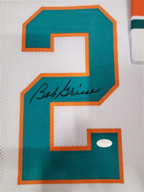 Bob Griese Signed 34x42 Custom Framed Jersey Display Jsa Coa