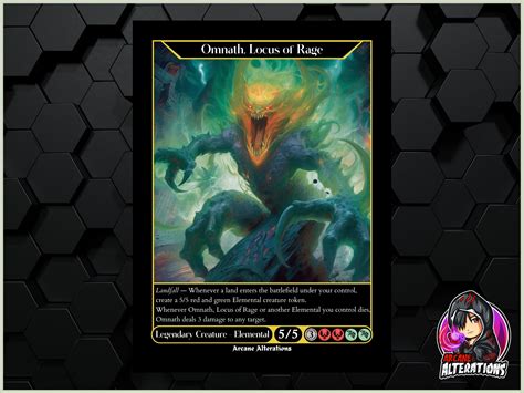 Omnath Locus Of Rage Full Art Custom Card Etsy