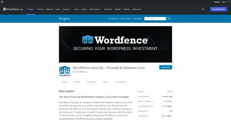 Wordfence Security Firewall And Malware Scan