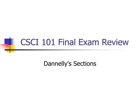 Ppt Csci 101 Final Exam Review Powerpoint Presentation Free Download Id4004010