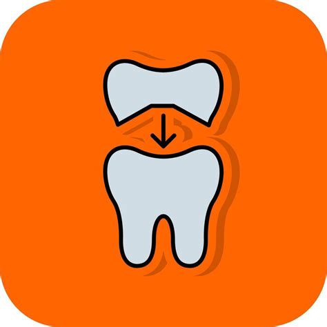 Tooth Cap Filled Orange Background Icon 42989573 Vector Art At Vecteezy