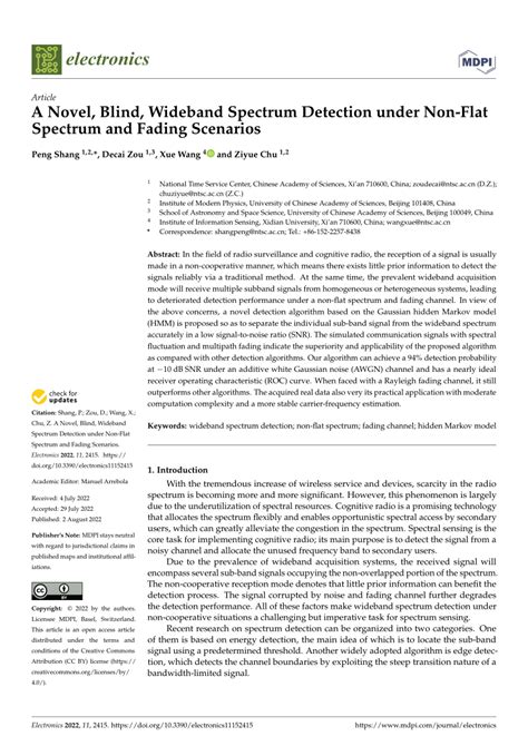 Pdf A Novel Blind Wideband Spectrum Detection Under Non Flat